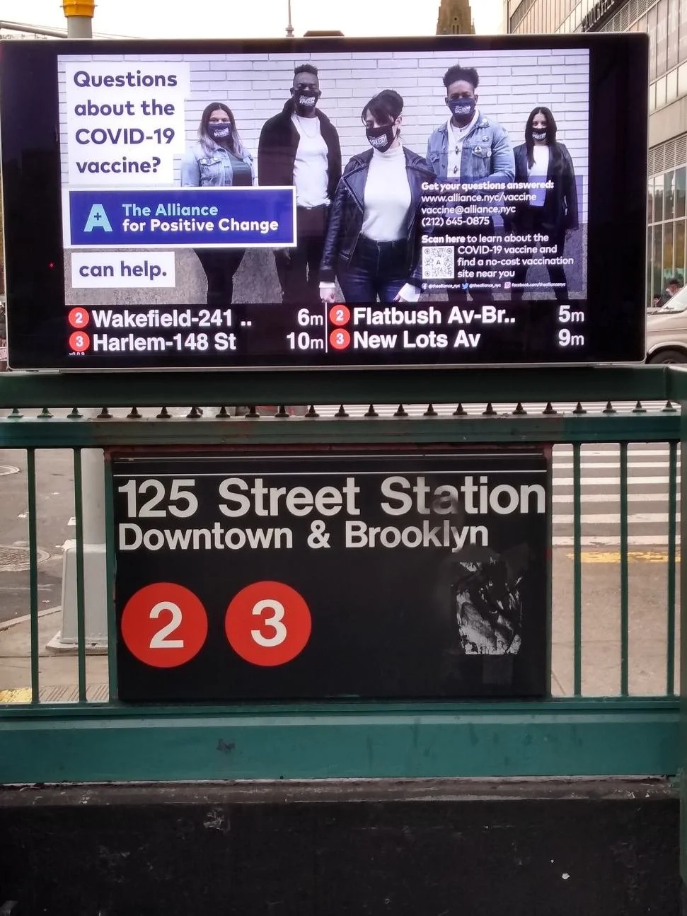 Alliance's Bi-Lingual Vaccination Ads at 2-3 Subway Stations in Harlem ...