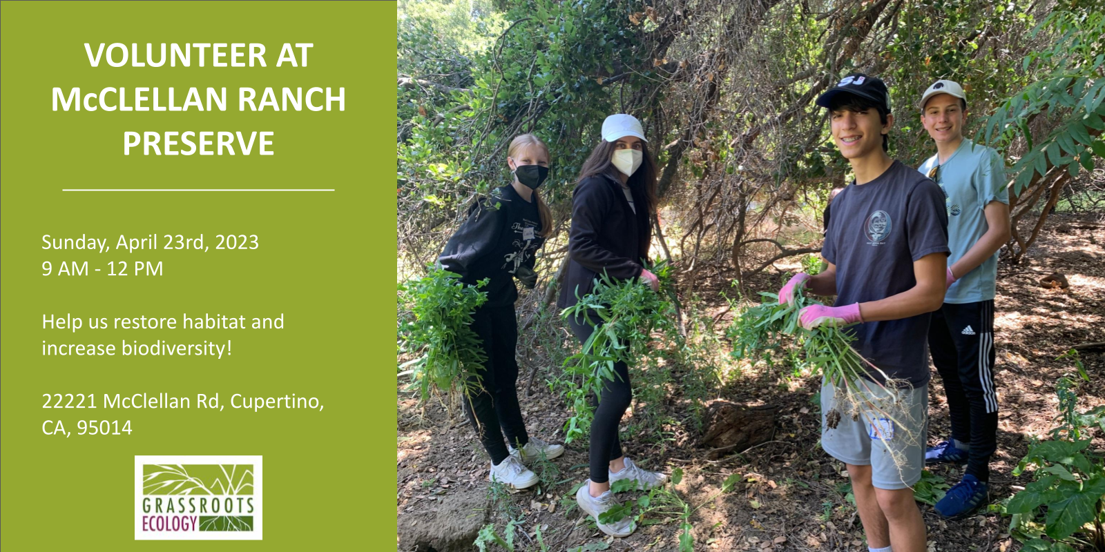 Nurture Nature: Volunteer Outdoors in Cupertino at McClellan Ranch ...