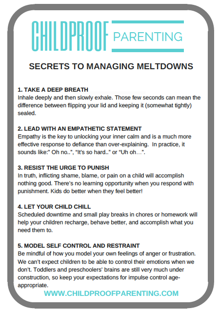 Five Effective Ways to Respond to Tantrums, Meltdowns, and Fits ...