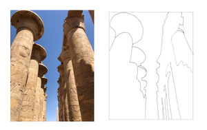 How to simplify a reference photo to make a line drawing for a painting ...