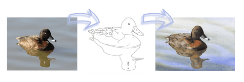 How to simplify a reference photo to make a line drawing for a painting ...