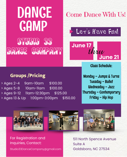 SUMMER INTENSIVES / DANCE CAMP — Studio 33 Dance Company