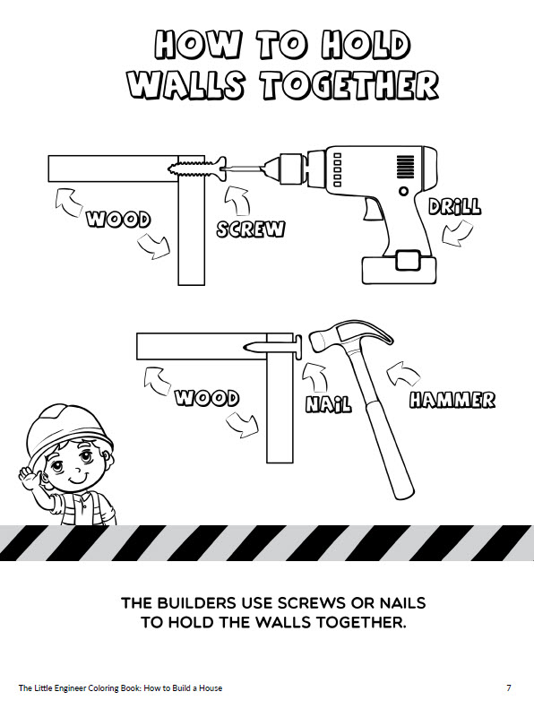 The Little Engineer Coloring Book: How to Build a House | Best Mom Ideas
