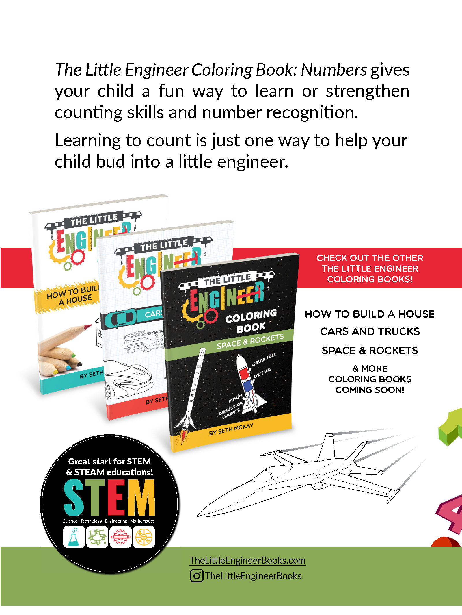 The Little Engineer Coloring Book: Numbers | Best Mom Ideas