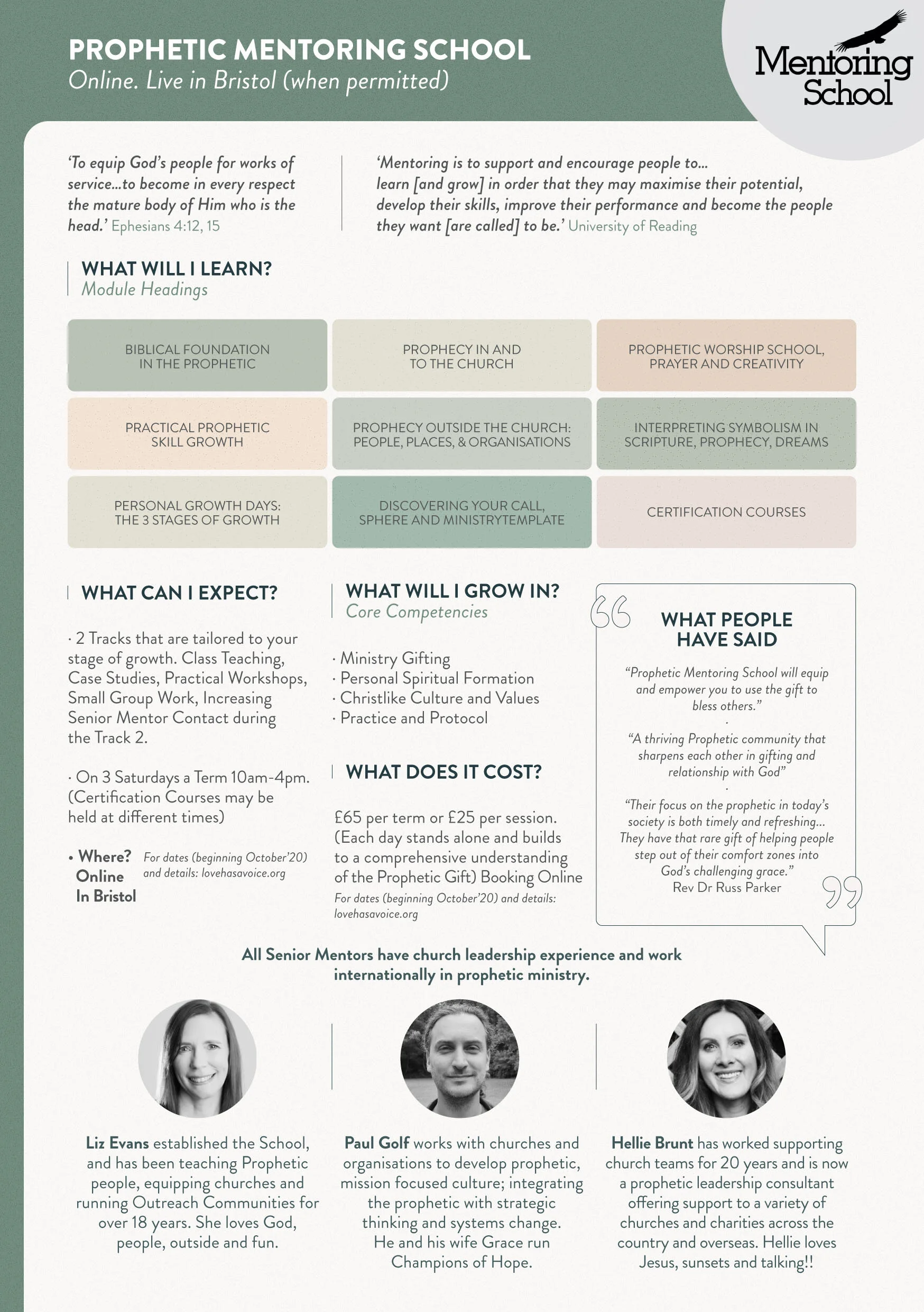 Schools and Courses — Love Has a Voice