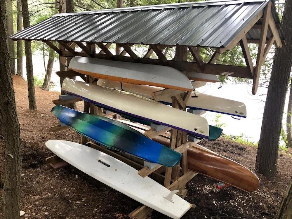 Deluxe Roofed Wood Racks — Storage Rack Solutions