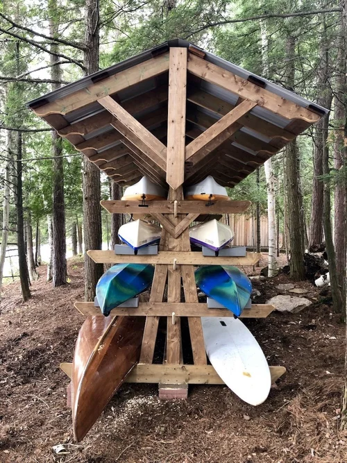 Deluxe Roofed Wood Racks — Storage Rack Solutions