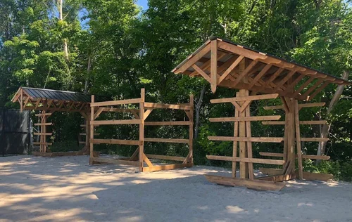 Deluxe Roofed Wood Racks — Storage Rack Solutions