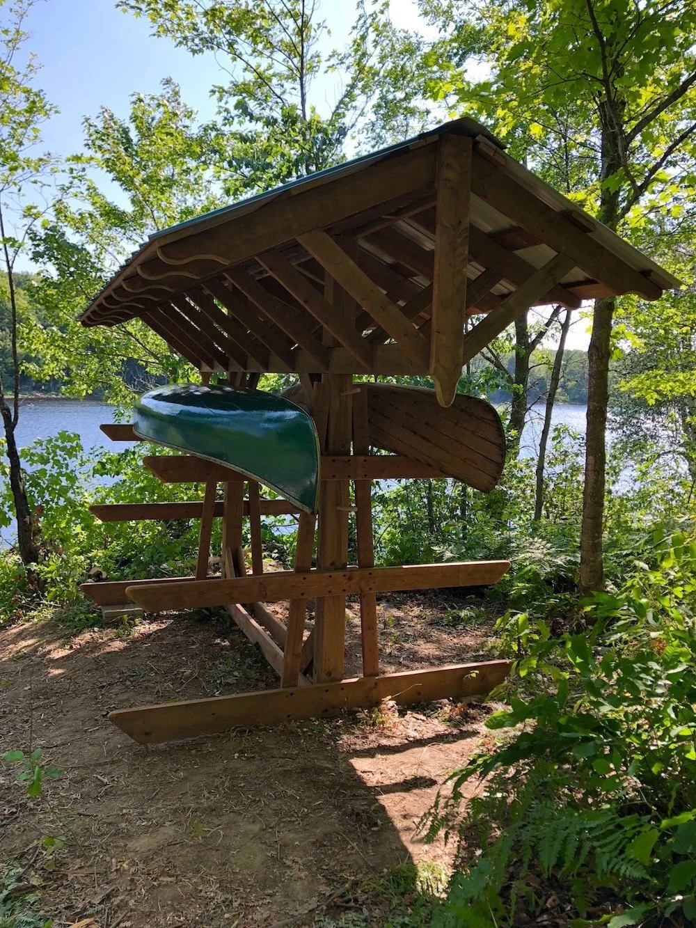 Deluxe Roofed Wood Racks — Storage Rack Solutions