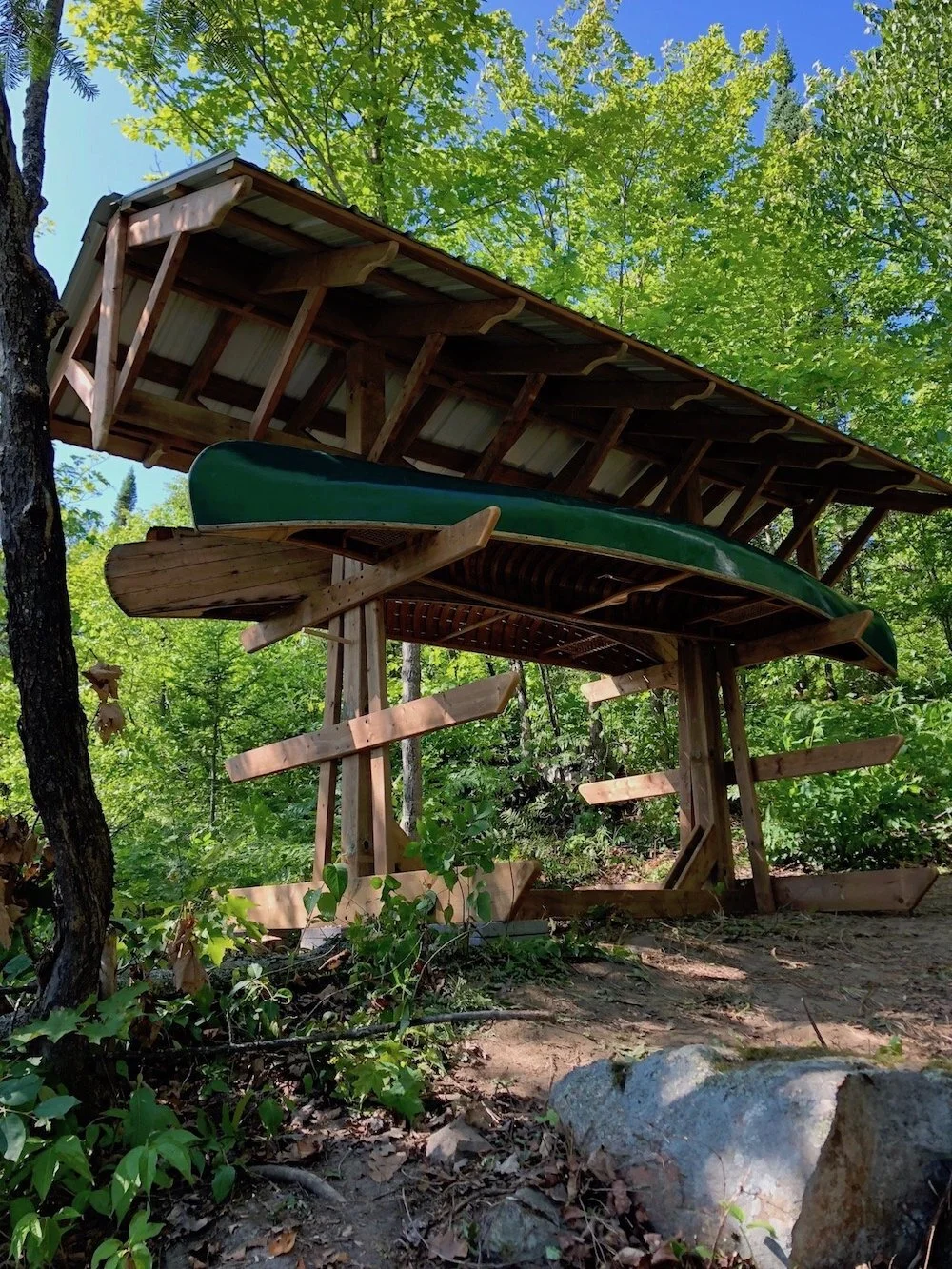 Deluxe Roofed Wood Racks — Storage Rack Solutions