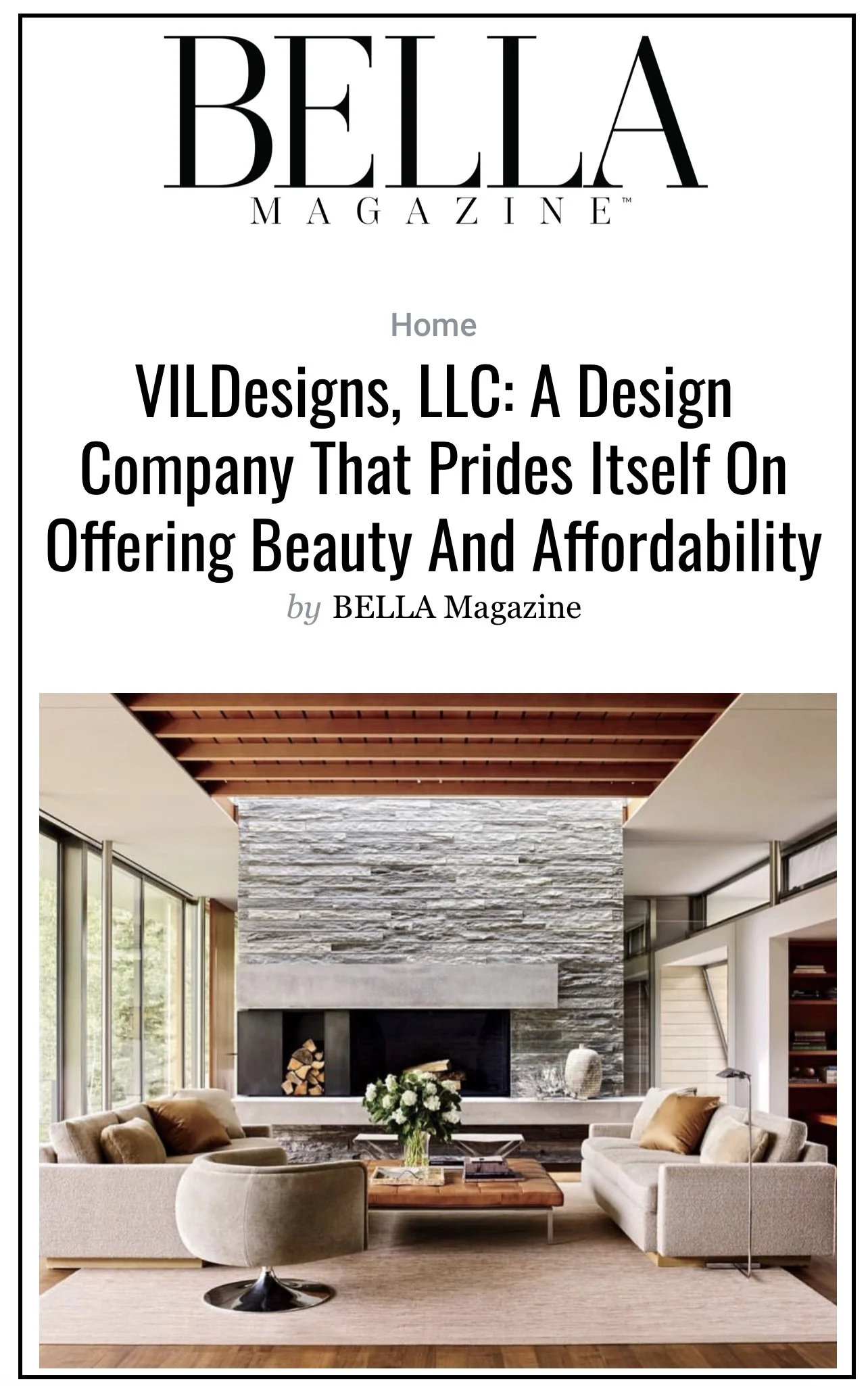 Nationwide Interior Design Services | VILDesigns, LLC