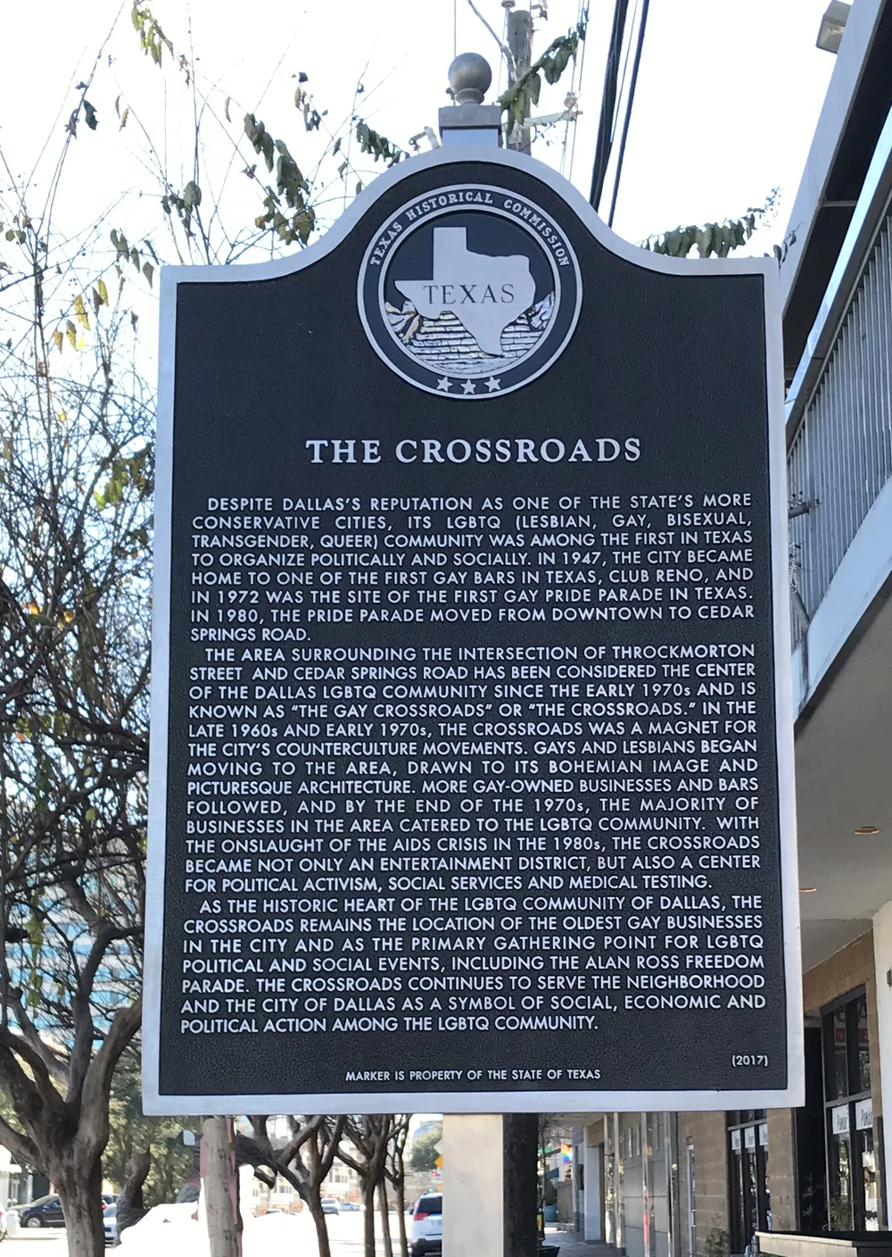 The Crossroads Marker — The Dallas Way