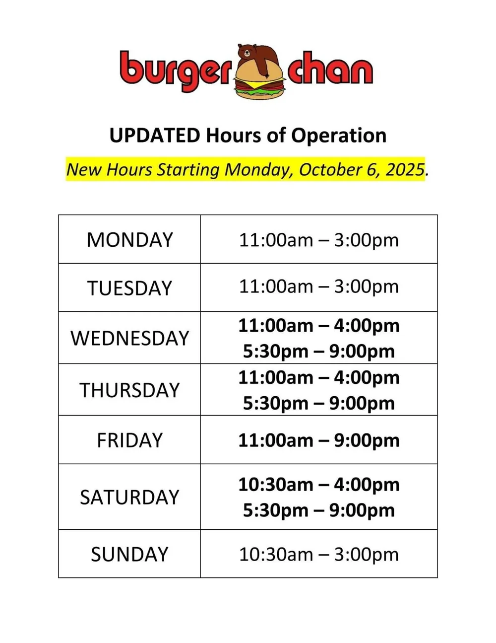 burger-chan 2.0 Menus | Burger, Hotdog, and Falafel — burger-chan