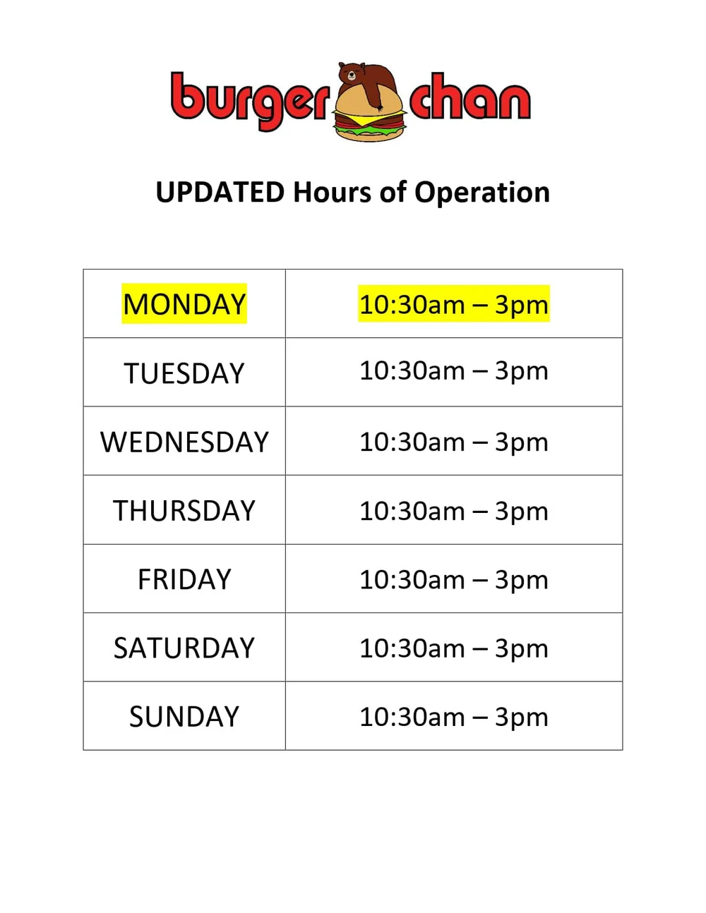 Updates + Specials — burger-chan