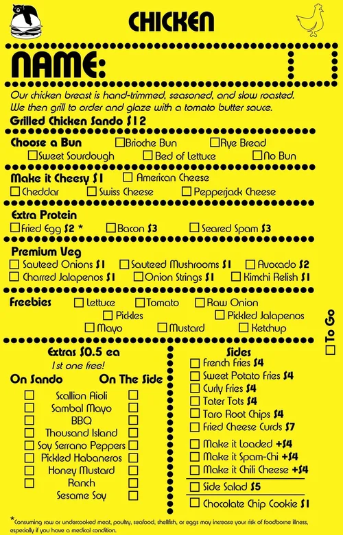 burger-chan 2.0 Menus | Burger, Hotdog, and Falafel — burger-chan
