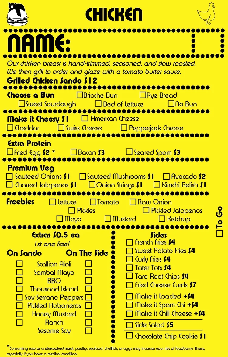 burger-chan 2.0 Menus | Burger, Hotdog, and Falafel — burger-chan