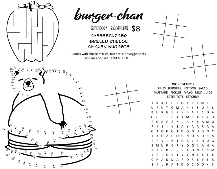 burger-chan 2.0 Menus | Burger, Hotdog, and Falafel — burger-chan