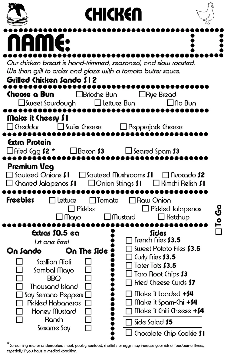 burger-chan 2.0 Menus | Burger, Hotdog, and Falafel — burger-chan