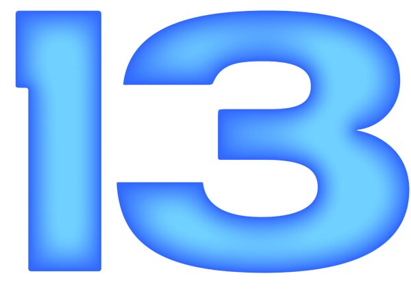 Number 13 In Blue
