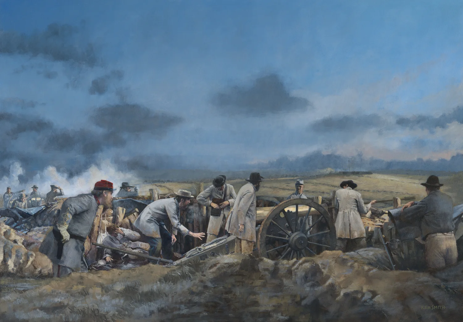 Confederate Soldiers Civil War Painting