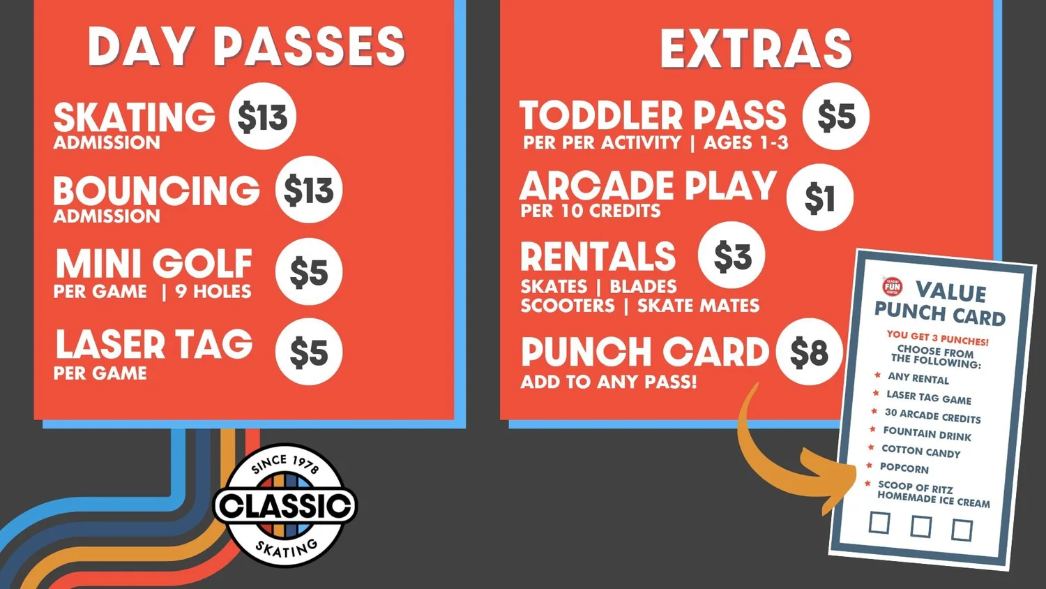 Pricing — Classic Skating & Fun Center | Family Fun & Birthday Parties ...