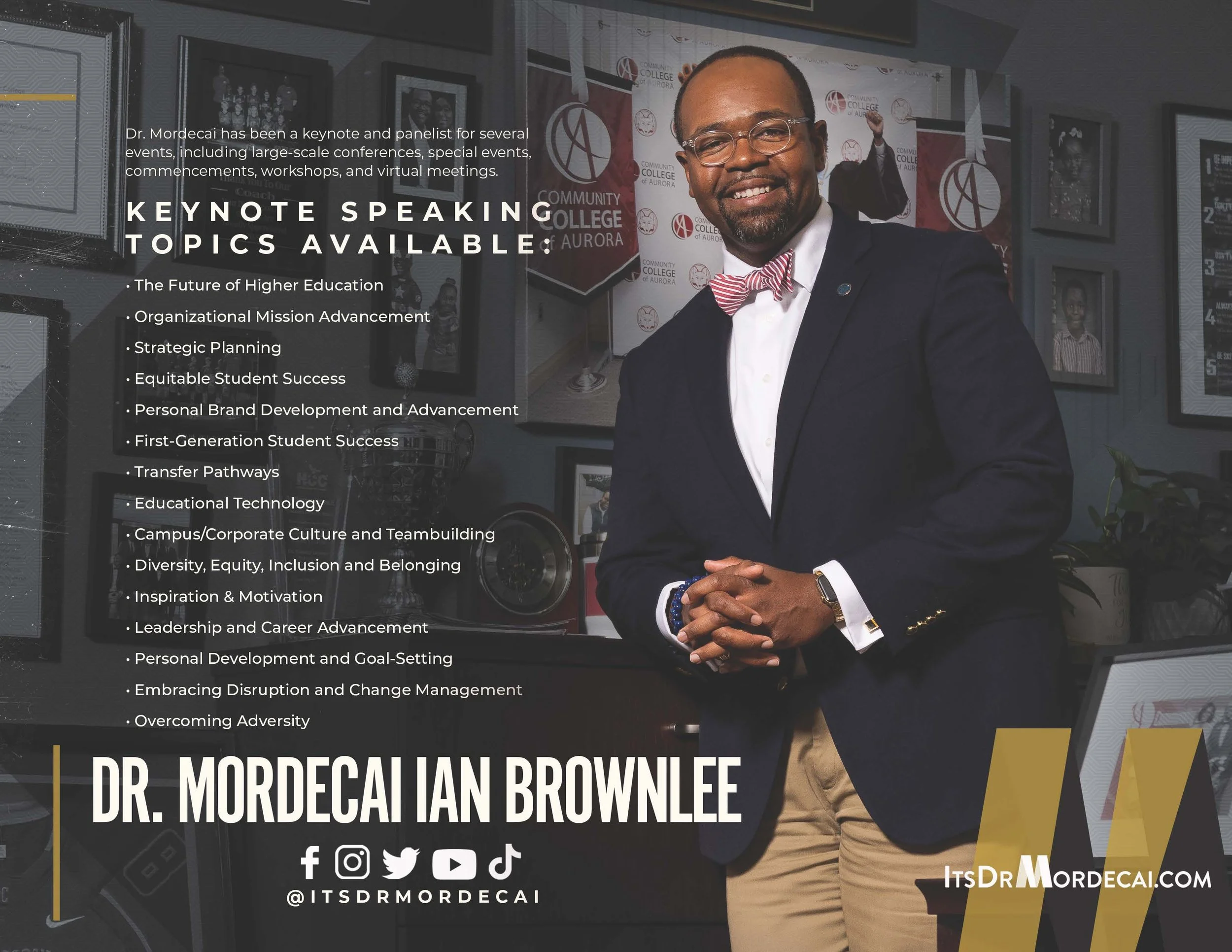 Book Dr. Mordecai for Speaking Engagements & Consultations ...