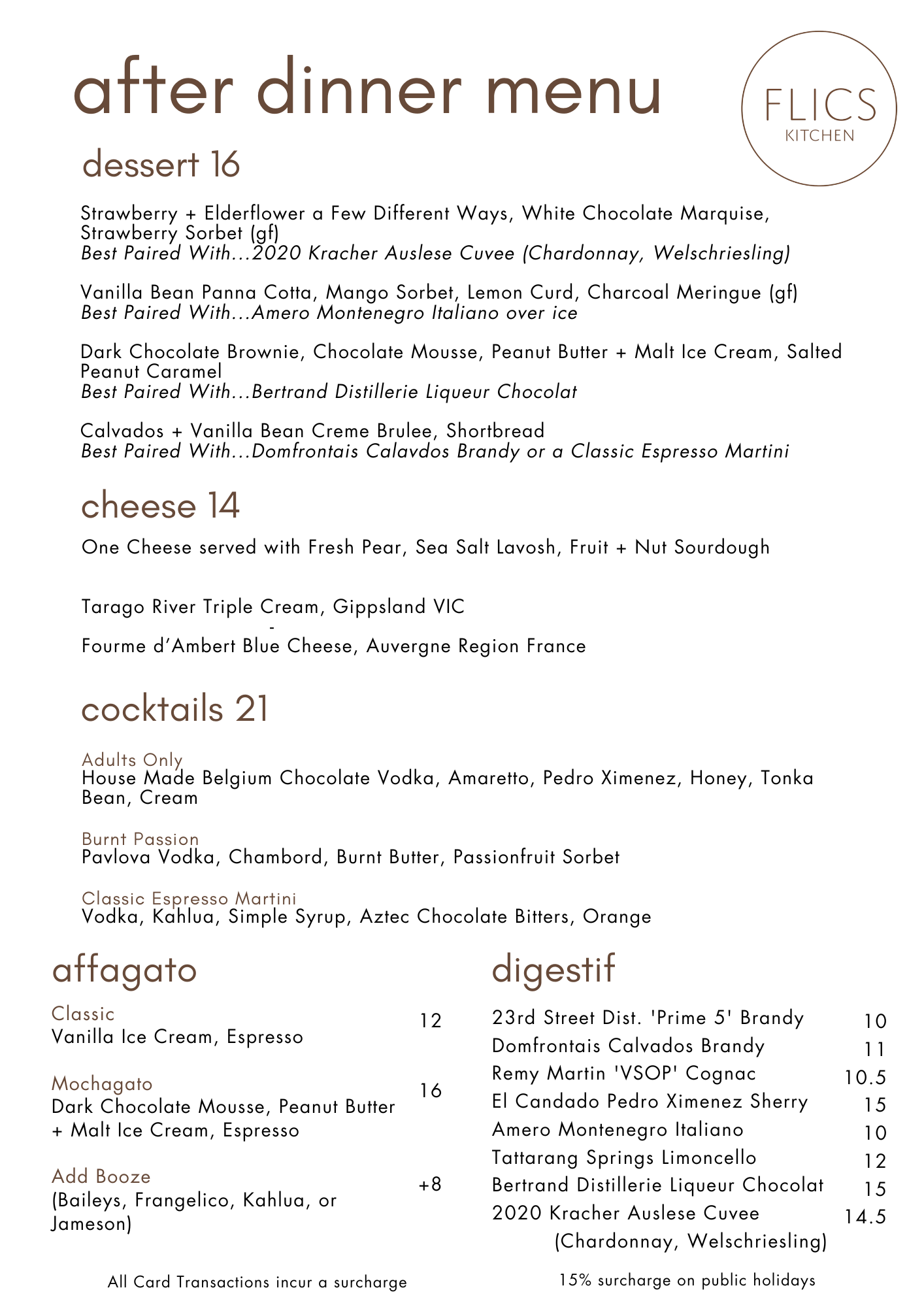 MENU — FLICS KITCHEN