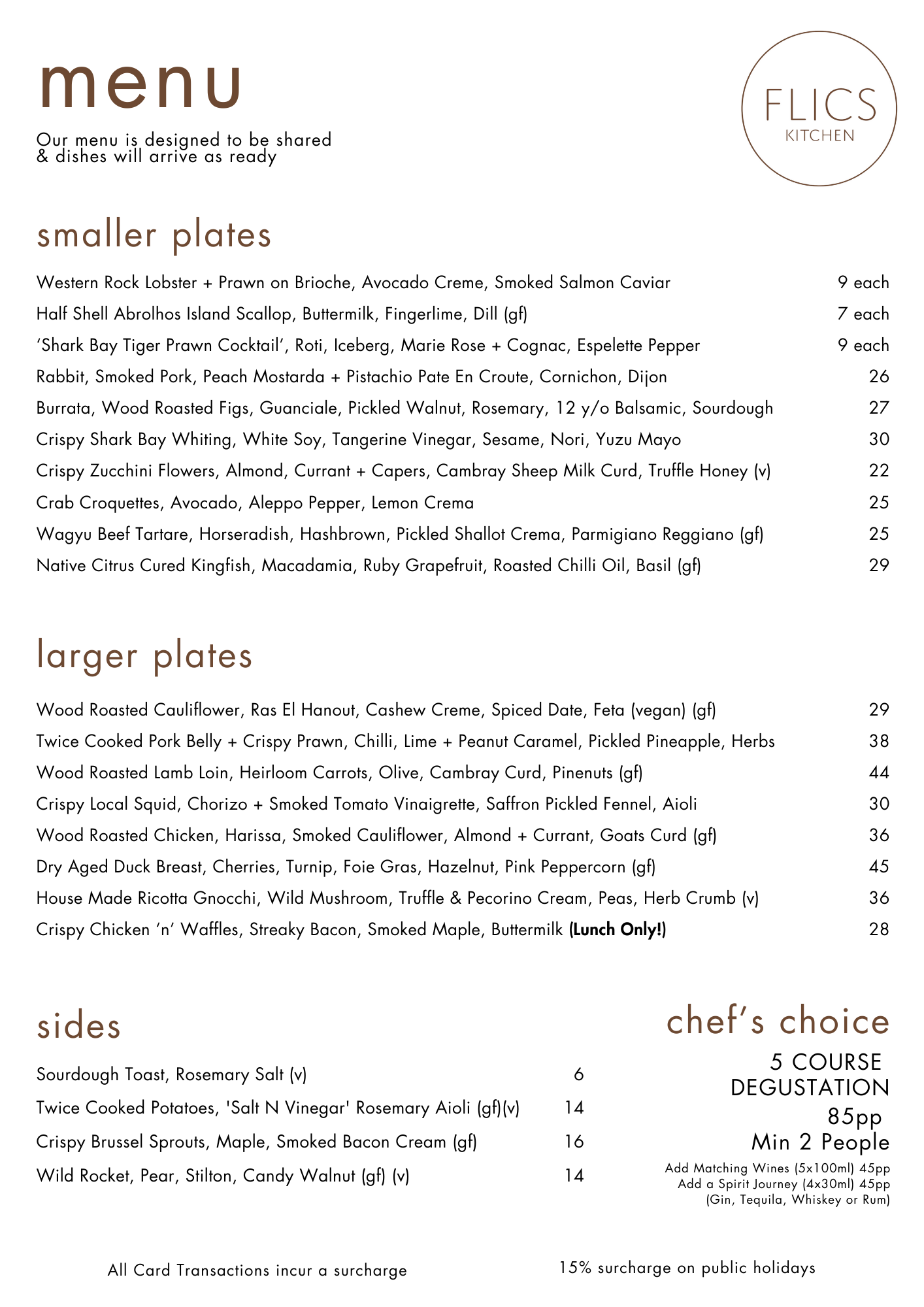 MENU — FLICS KITCHEN