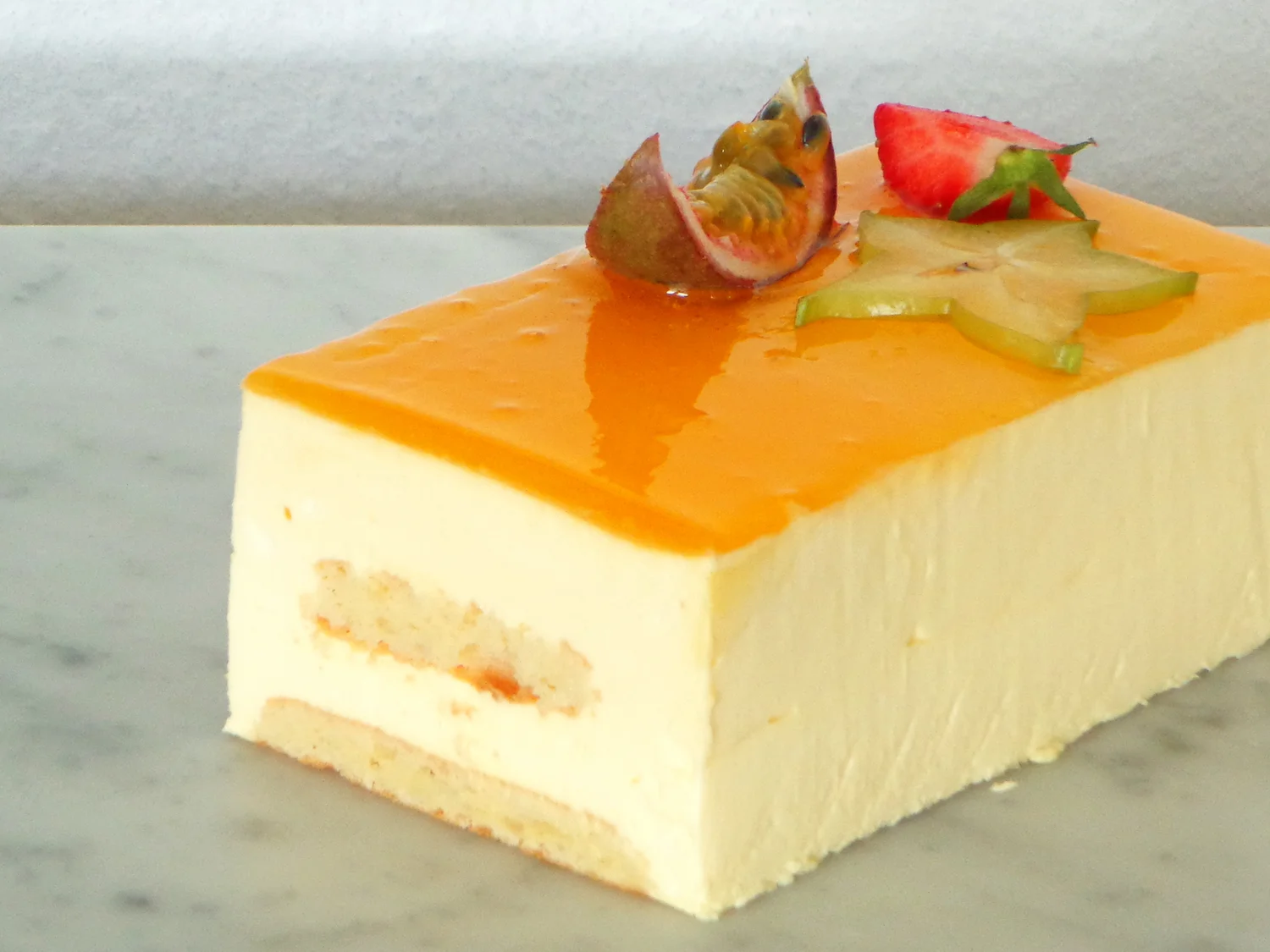raspberry/passion fruit bavarois — elise noyez