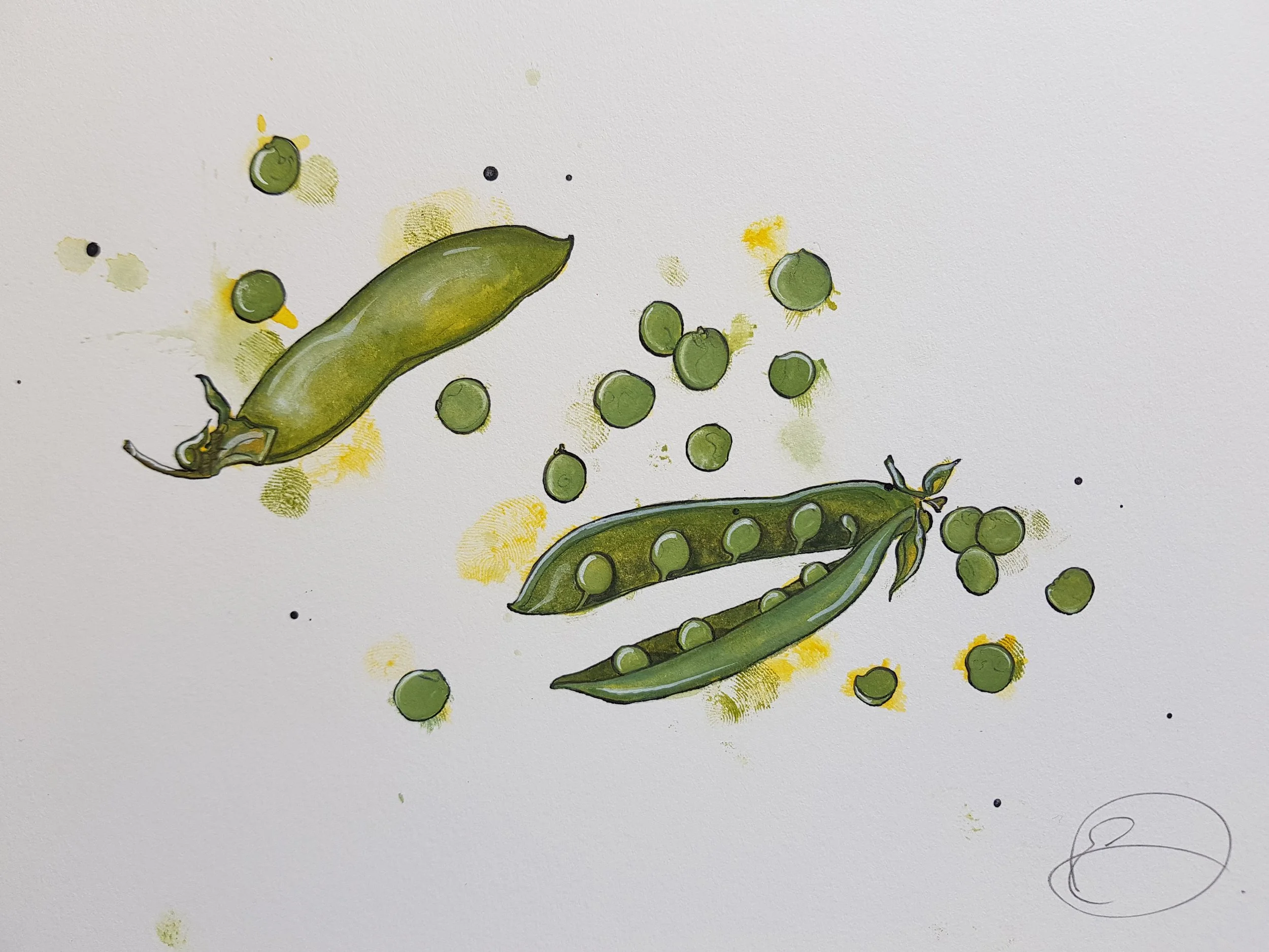 Peas — Emma Dibben Illustration