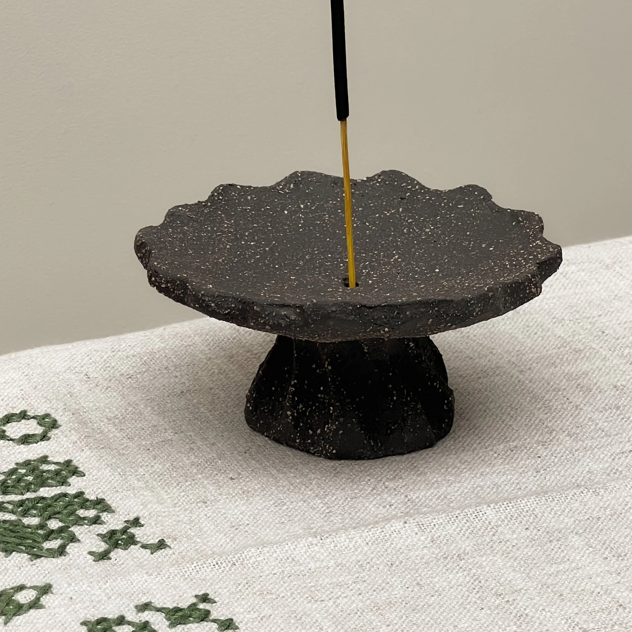 Hand-Carved Stoneware Incense Holder — Form Lifestyle Store