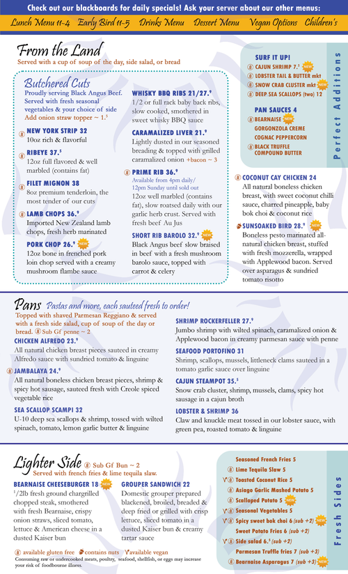 Dinner Menu — Landy's Restaurant