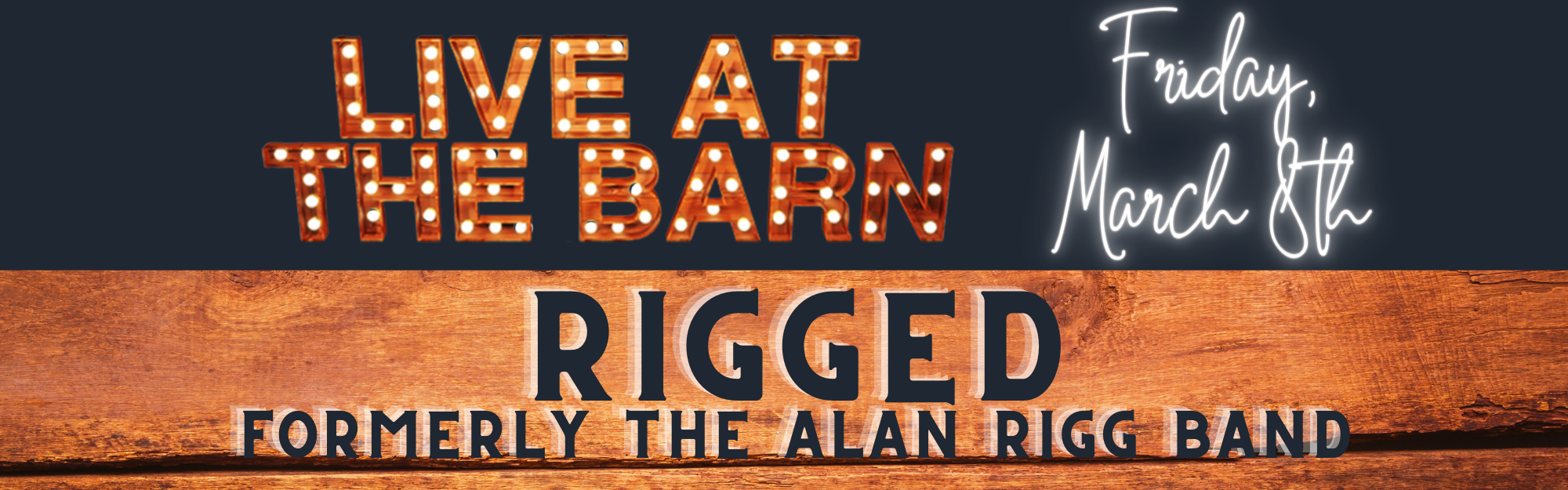 Live at The Barn | Rigged (Formerly the Alan Rigg Band) — Meriam Park