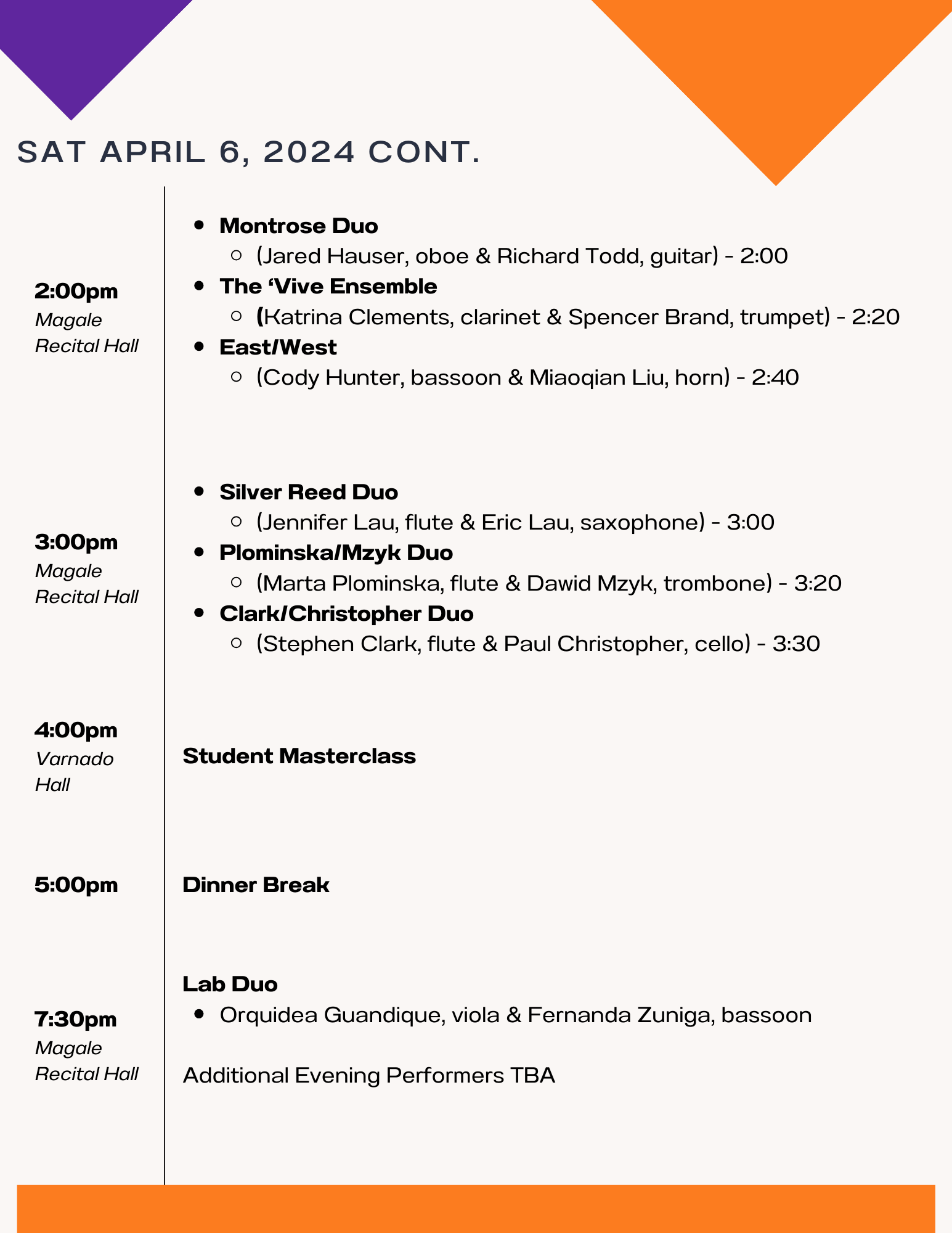 IDS Schedule — Leah Forsyth, Oboe & English Horn