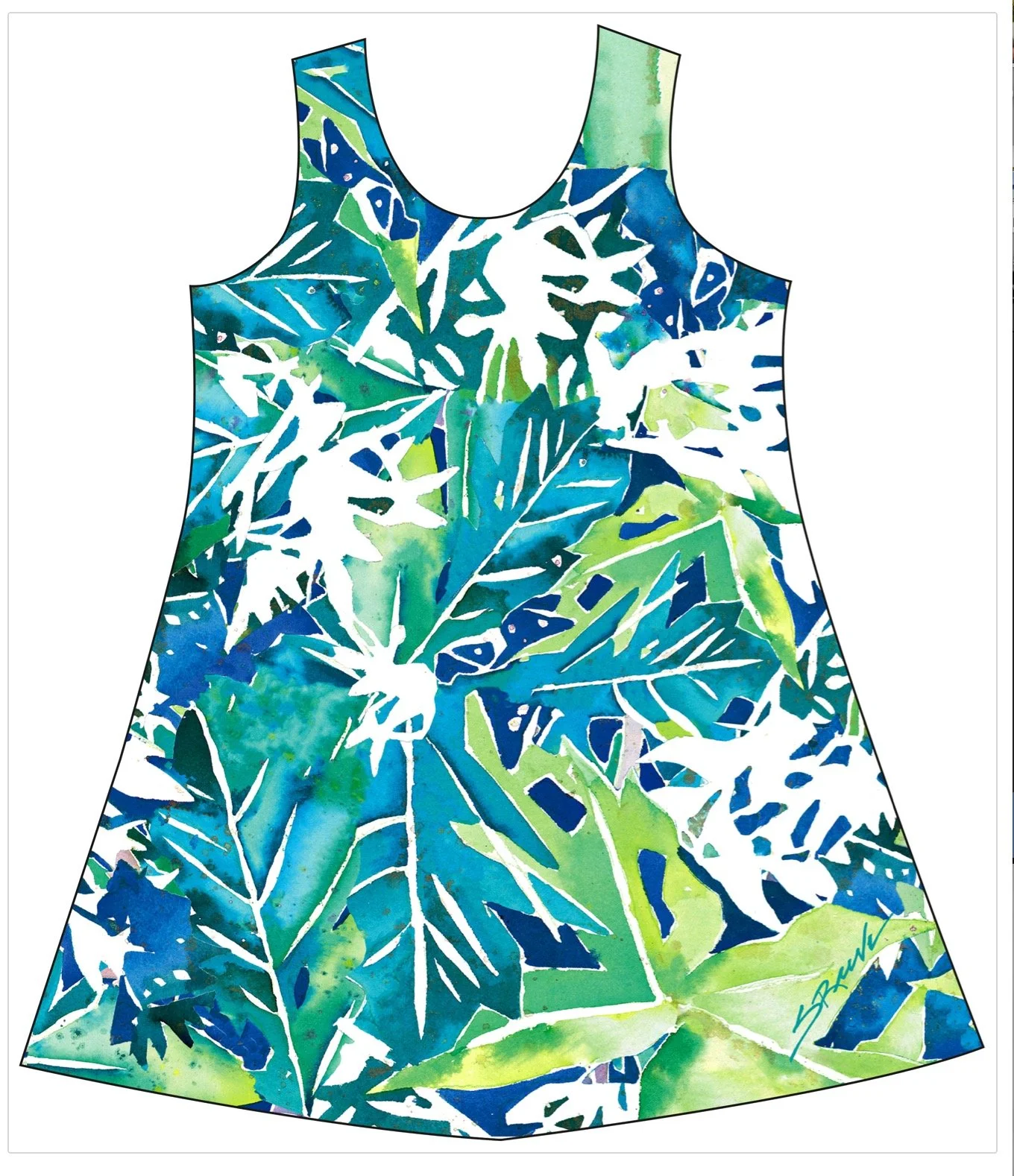 Papaya Leaves Collection (Shirt or Dress) — Sherri Reeve Gallery and Gifts