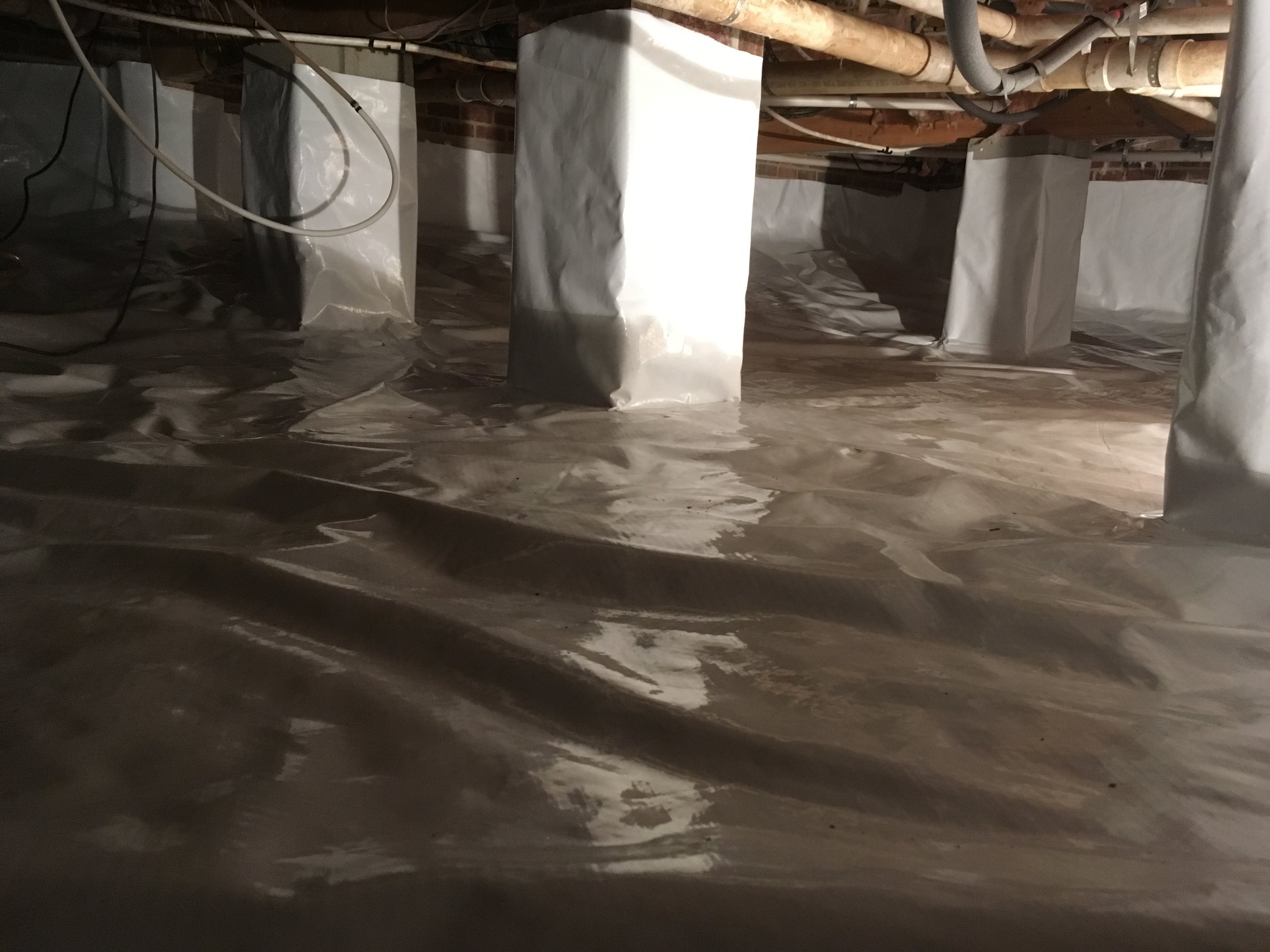 Photos of Triangle Crawl Space Solutions work, vapor barriers ...