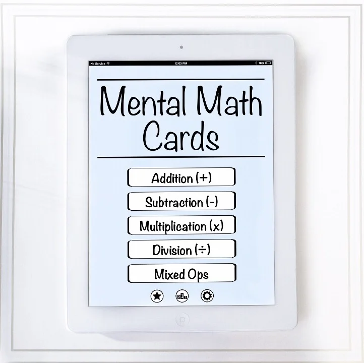 Mental Math Cards — The Modern Teacher