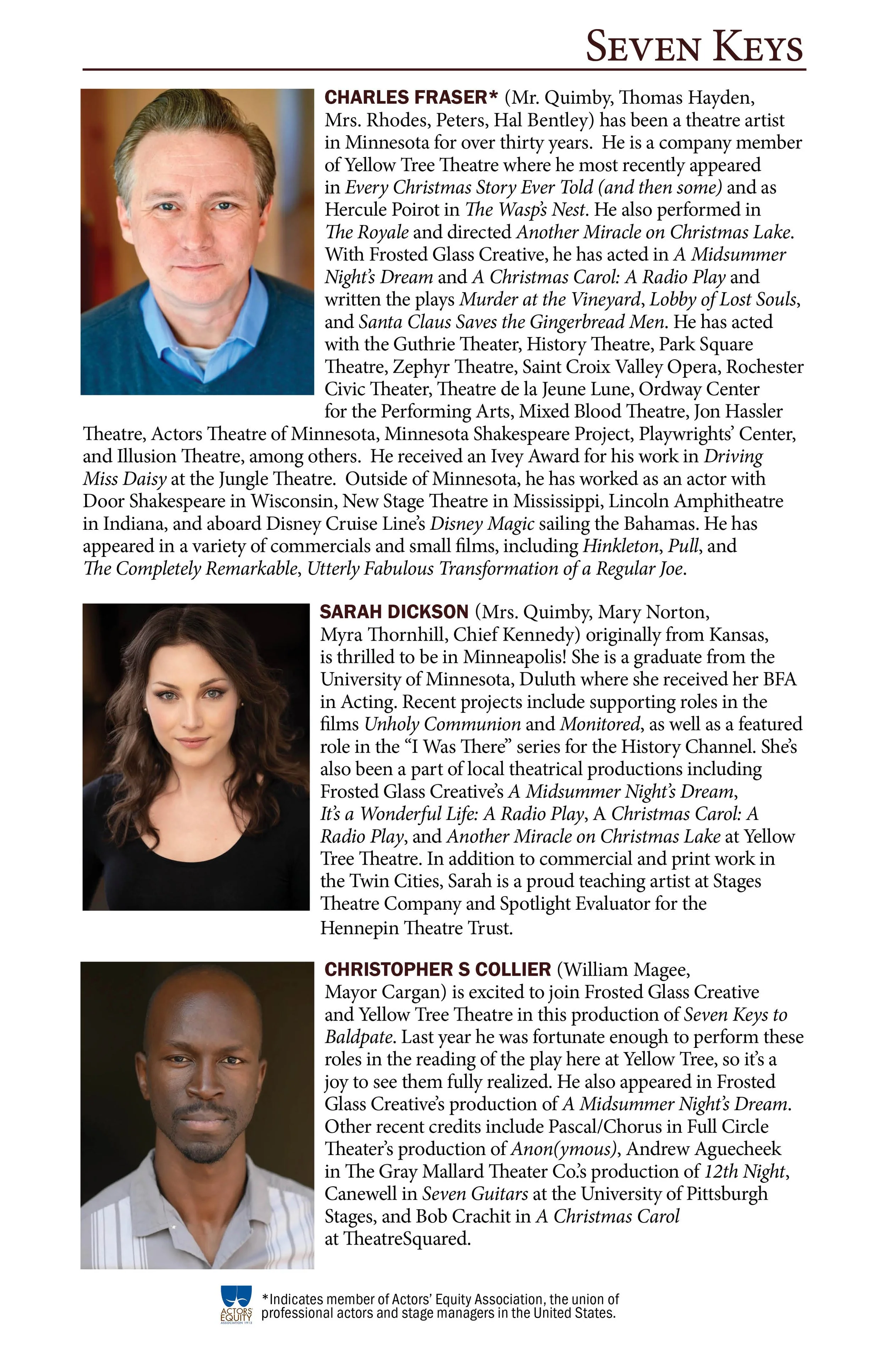 Seven Keys Program — Yellow Tree Theatre