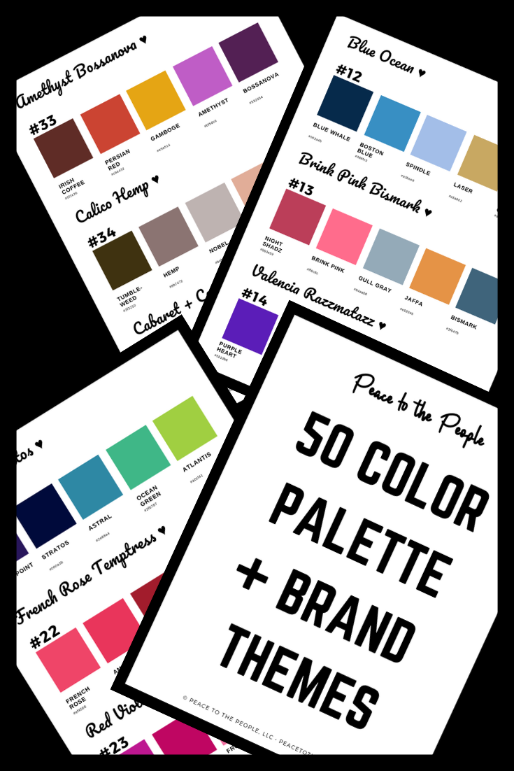 Download Free Manual: 50 Color Palettes + Themes — Peace to the People ...