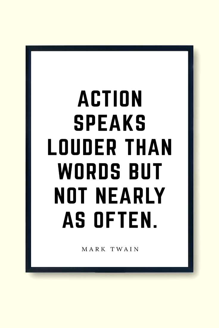Action Vs Talk Quotes Actions Speak Louder Than Large Words Stock