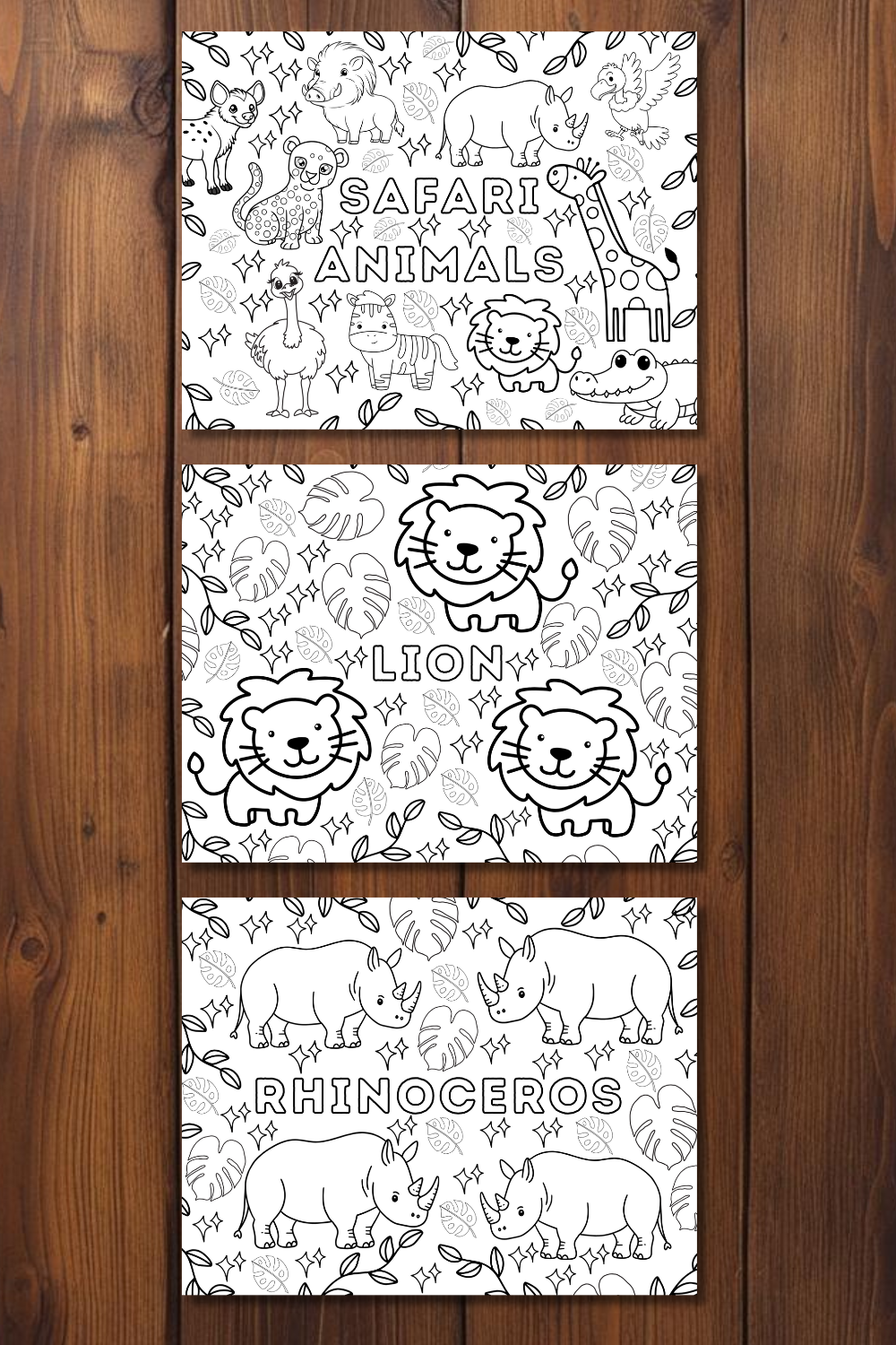 safari printable coloring pages