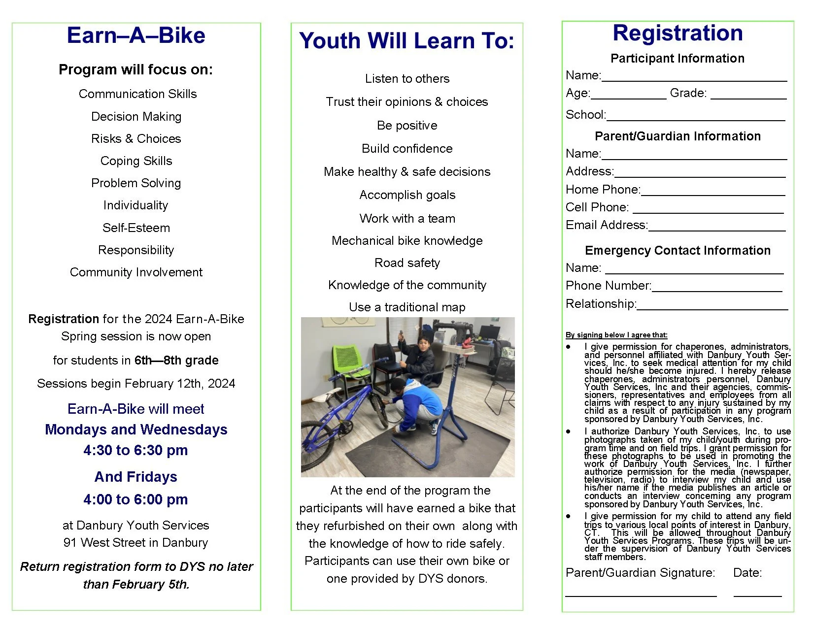 Earn-A-Bike — Danbury Youth Services