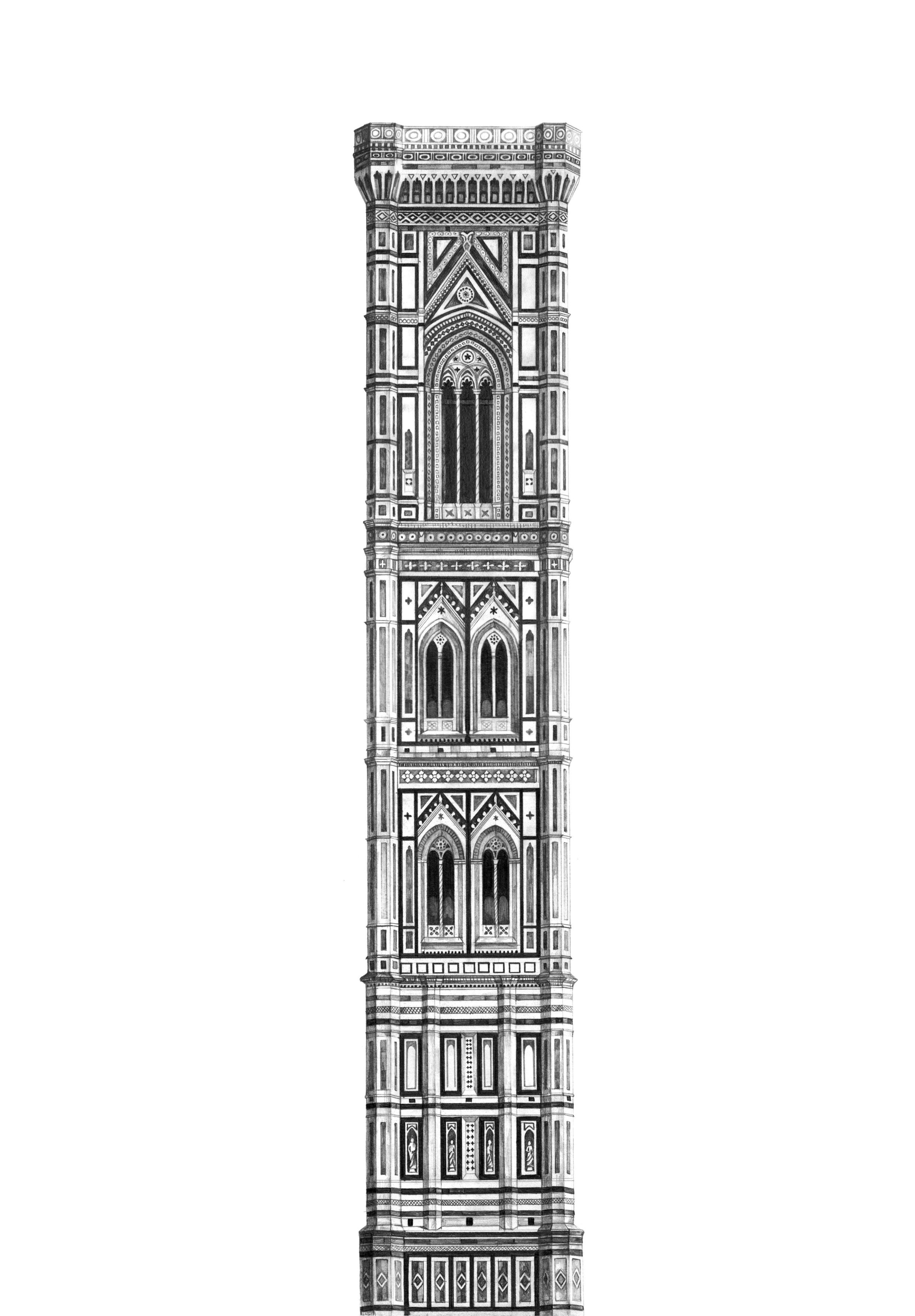 Minty Sainsbury — Siena Campanile Architectural Print