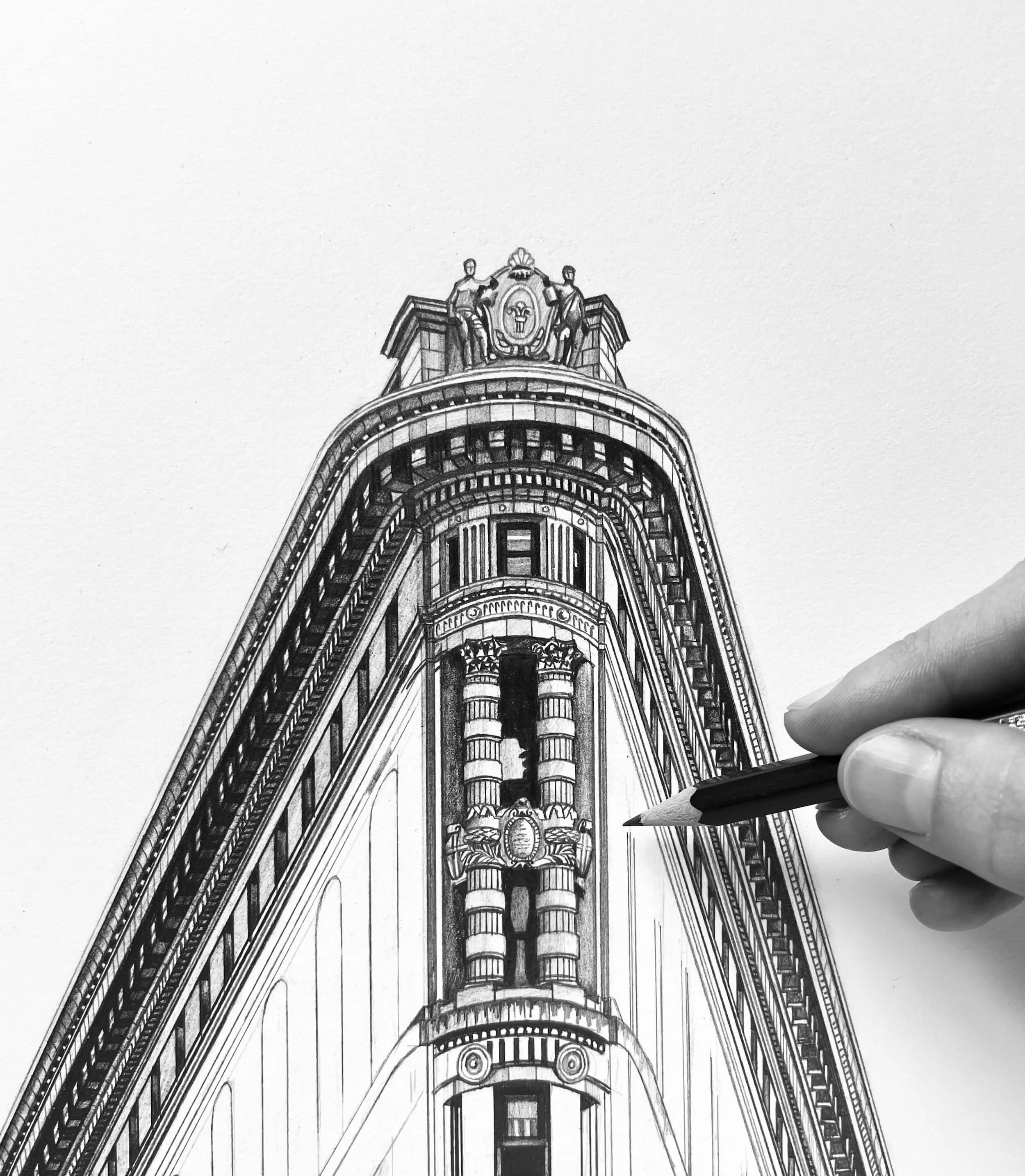 Minty Sainsbury — Architecture print of the Flatiron Building in New York