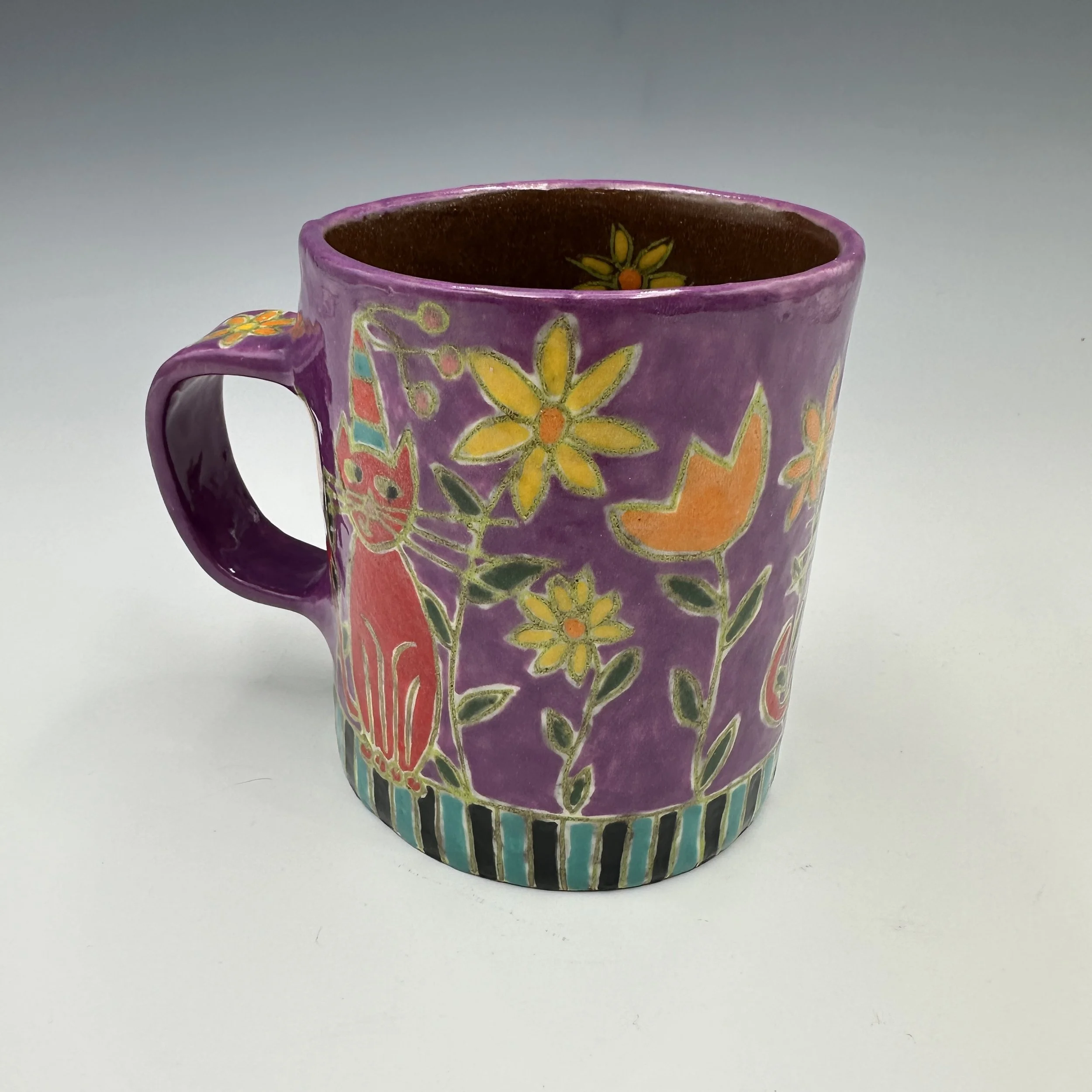 Clay Art Center - Mara Gross Brooklyn Red Cat Mug