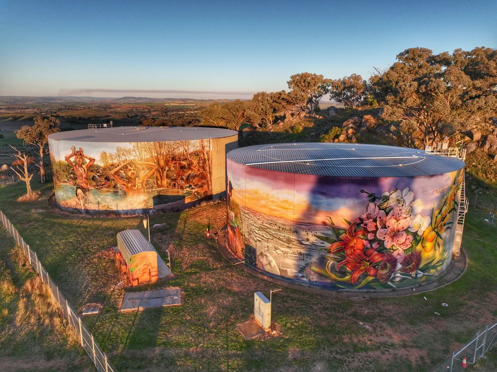 Cowra POW Water Tank Murals — Visit Cowra