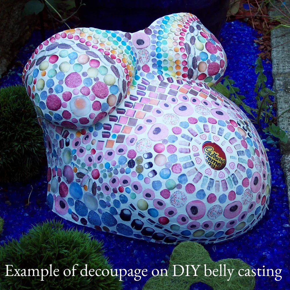 Decoupage Belly Cast