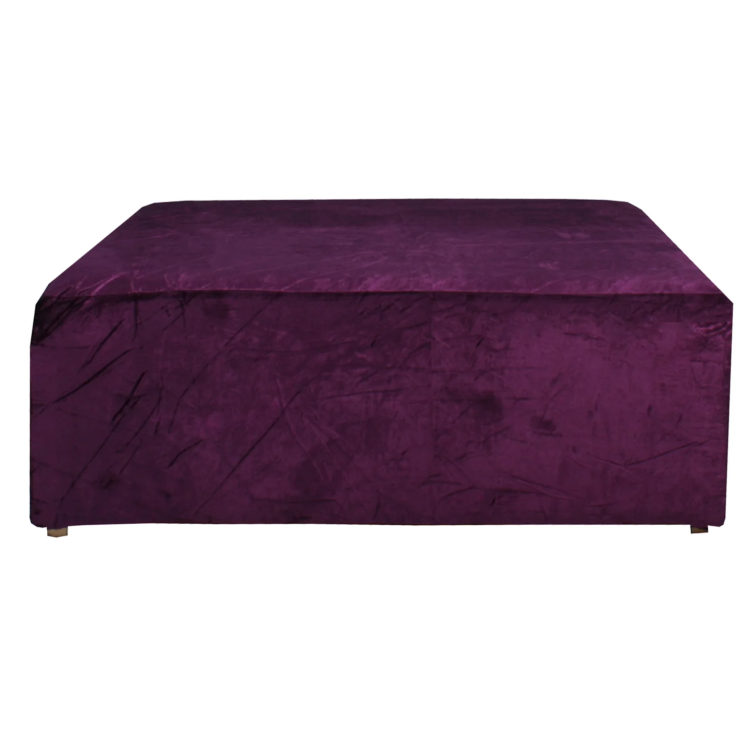 Big Square Ottoman - Purple Velvet