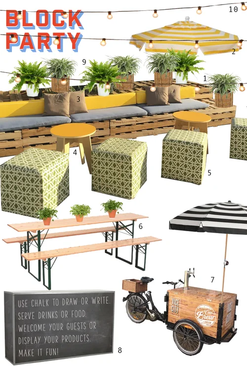 Block Party - A street style theme with furniture rentals to create ...