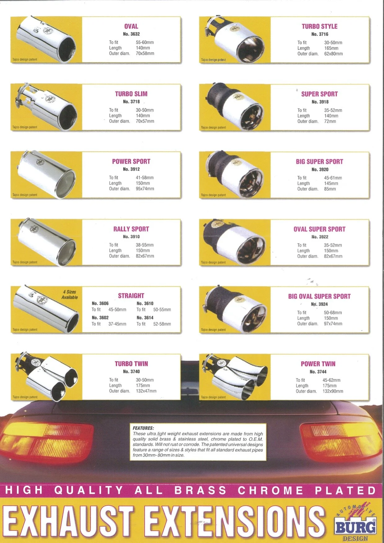 CHROME EXHAUST TIPS | Burg Design
